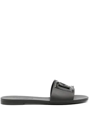Dolce & Gabbana Logo Slides - Black
