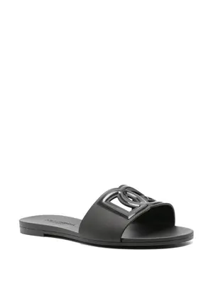 Dolce & Gabbana Logo Slides - Black