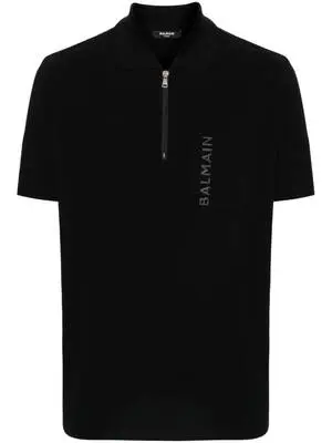 Balmain Zip Up Polos For Men