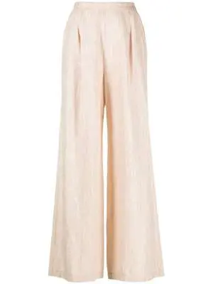 FORTE_FORTE Lurex Palazzo Trousers - Pink