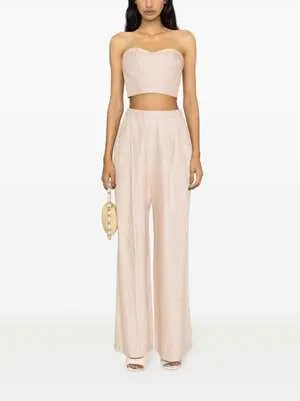 FORTE_FORTE Lurex Palazzo Trousers - Pink