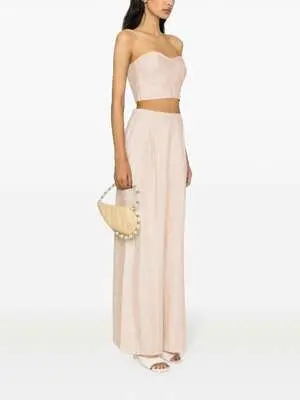 FORTE_FORTE Lurex Palazzo Trousers - Pink