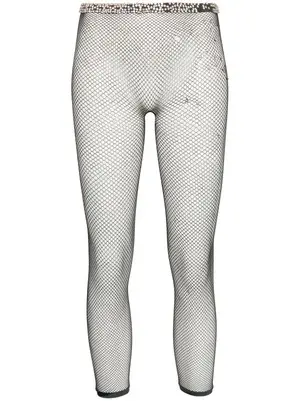 MAISON MARGIELA Rhinestone-embellished Mesh Leggings