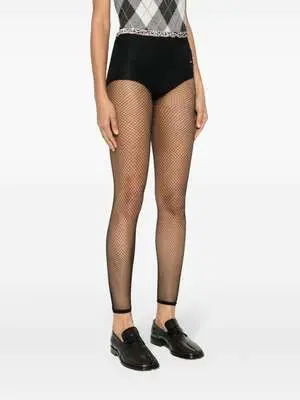 MAISON MARGIELA Rhinestone-embellished Mesh Leggings