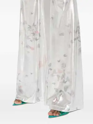 MARGHERITA MACCAPANI Slender Laminated Flared Trousers