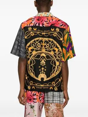 MARINE SERRE Regenerated Silk Scarves Bowling Shirt