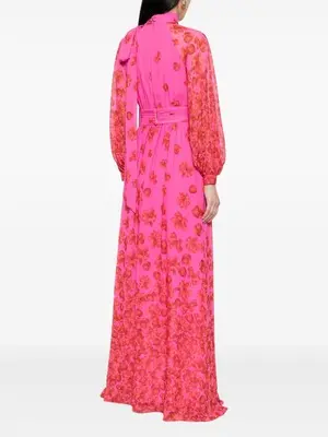Sachin & Babi Vera Floral-print Chiffon Gown - Pink