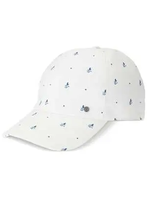 MAISON MICHEL Floral-print Cap - White