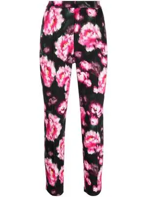 Adam Lippes Daphne Floral-print Trousers - Black