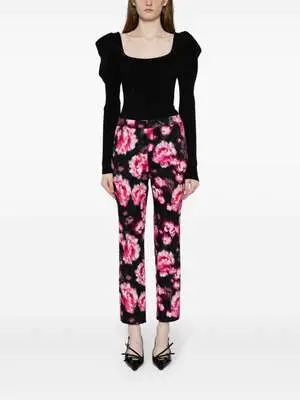 Adam Lippes Daphne Floral-print Trousers