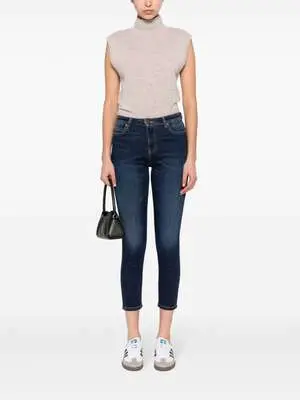 Pinko Love Birds Appliqué Denim Jeans
