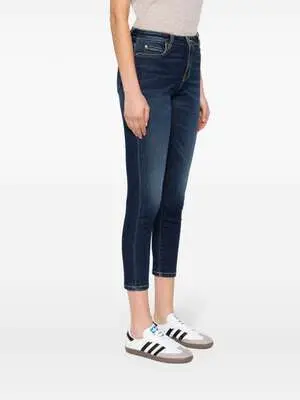 Pinko Love Birds Appliqué Denim Jeans