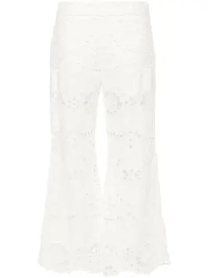 Zimmermann Lexi Broderie Anglaise Trousers - White