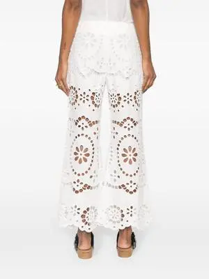 Zimmermann Lexi Broderie Anglaise Trousers - White