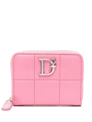 Dsquared2 Logo-plaque Quilted Wallet - Pink