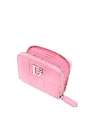 Dsquared2 Logo-plaque Quilted Wallet - Pink