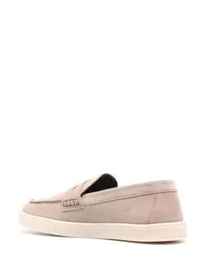 Canali Suede Slip-on Loafers - Neutrals