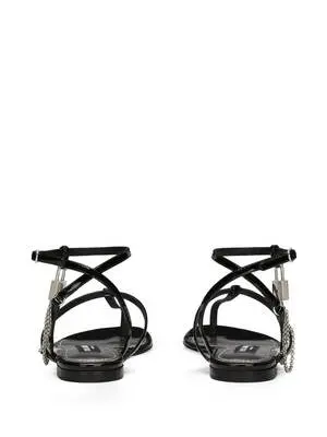 Dolce & Gabbana Padlock Patent-leather Sandals