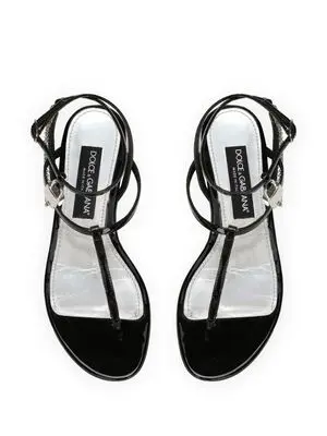 Dolce & Gabbana Padlock Patent-leather Sandals