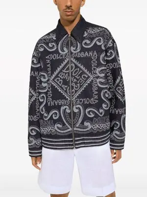 Dolce & Gabbana Logo-print Cotton Shirt Jacket