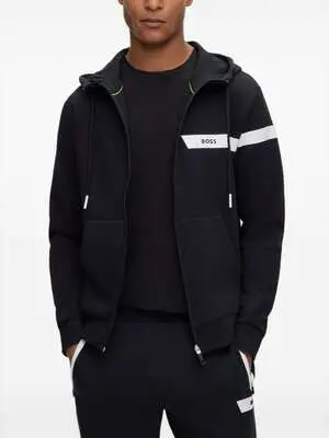 BOSS Logo Stripe-print Hoodie