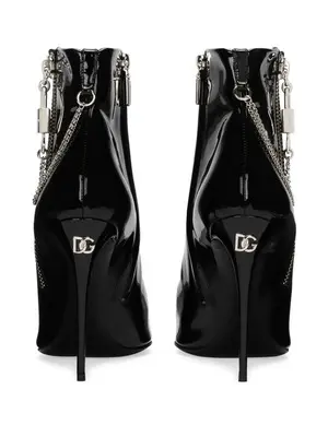 Dolce & Gabbana 105mm Patent Ankle Boots