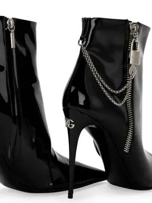 Dolce & Gabbana 105mm Patent Ankle Boots