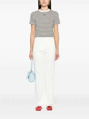 MSGM Striped Logo T-shirt