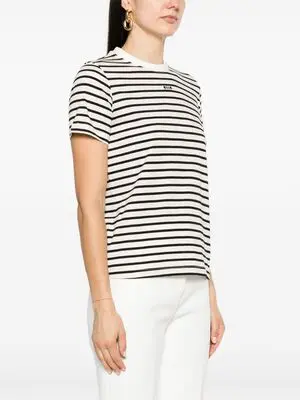 MSGM Striped Logo T-shirt