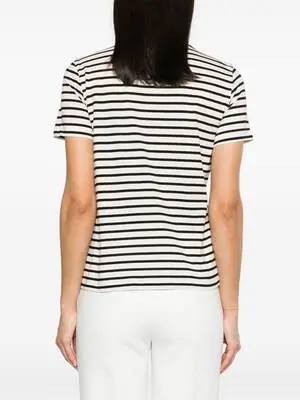 MSGM Striped Logo T-shirt