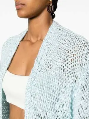 FORTE_FORTE Open-knit Cardigan - Blue