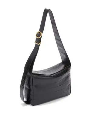 JIL SANDER Crocodile-embossed Leather Crossbody Bag
