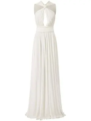 Giambattista Valli Laced Knot-detail Maxi Dress - White