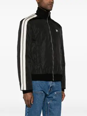 Palm Angels Monogram-embroidered Padded Bomber Jacket - Black