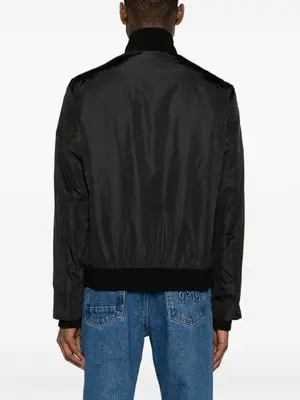 Palm Angels Monogram-embroidered Padded Bomber Jacket - Black