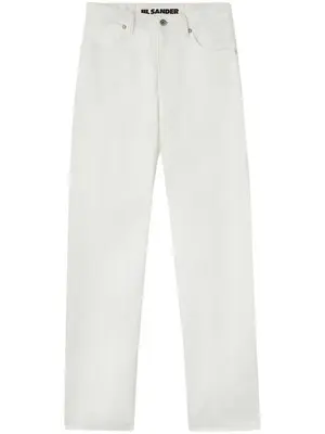 JIL SANDER Cropped Straight-leg Jeans - White