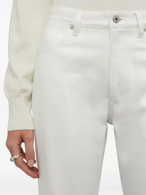 JIL SANDER Cropped Straight-leg Jeans - White
