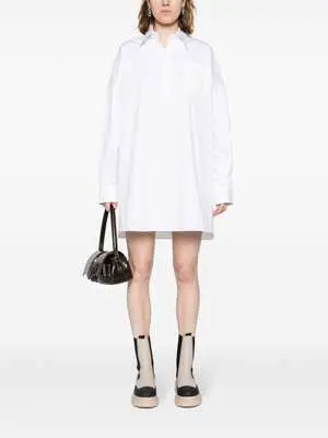 Moschino Logo-patch Cotton Shirtdress