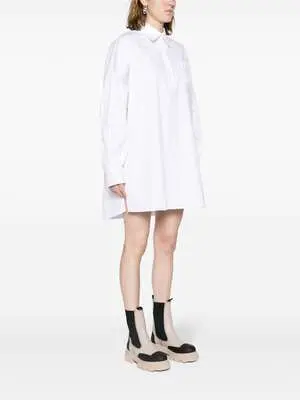 Moschino Logo-patch Cotton Shirtdress