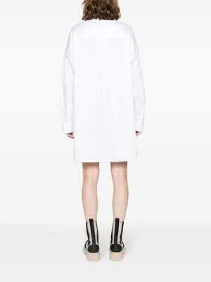 Moschino Logo-patch Cotton Shirtdress