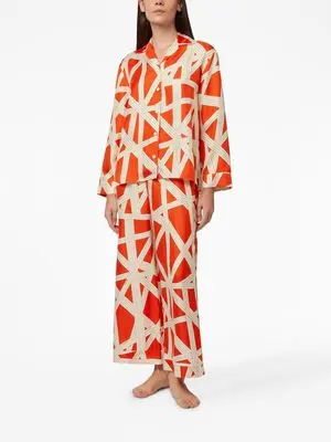 Missoni Graphic-print Silk Pajama Set