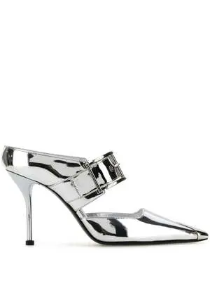 Alexander Mcqueen Metallic Mules Clogs For Women