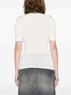 Off-White Logo-print High-neck T-shirt - White