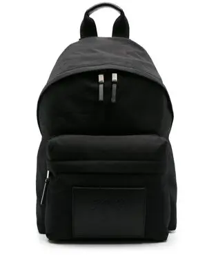 Palm Angels Logo-debossed Zipped Backpack - Black