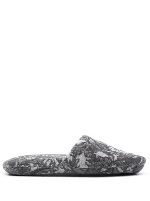 Versace Jacquard Slippers - Grey