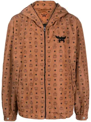Mcm Monogram-print Hooded Jacket