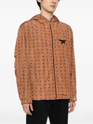 Mcm Monogram-print Hooded Jacket
