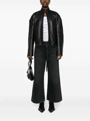 Acne Studios Logo-embossed Leather Jacket