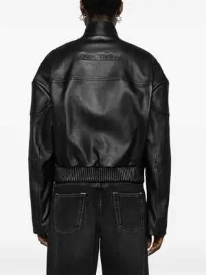 Acne Studios Logo-embossed Leather Jacket