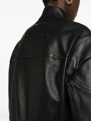 Acne Studios Logo-embossed Leather Jacket